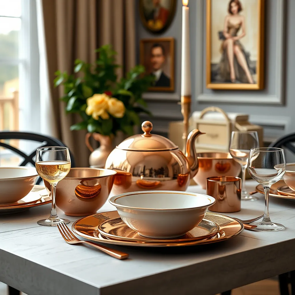 Exploring the Elegance of Rose Gold Dinnerware Sets