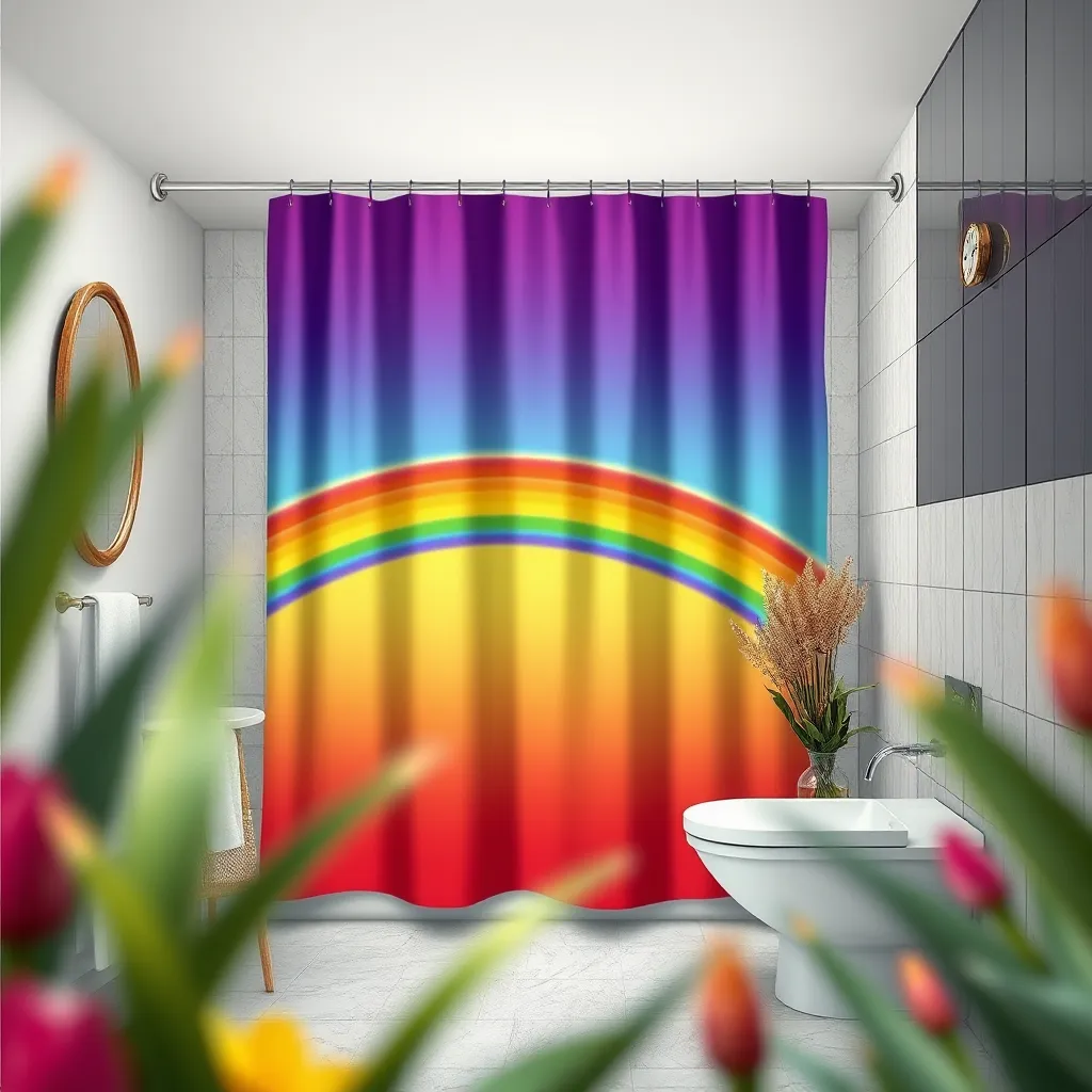 Enhancing Bathrooms with Colorful Rainbow Accessories